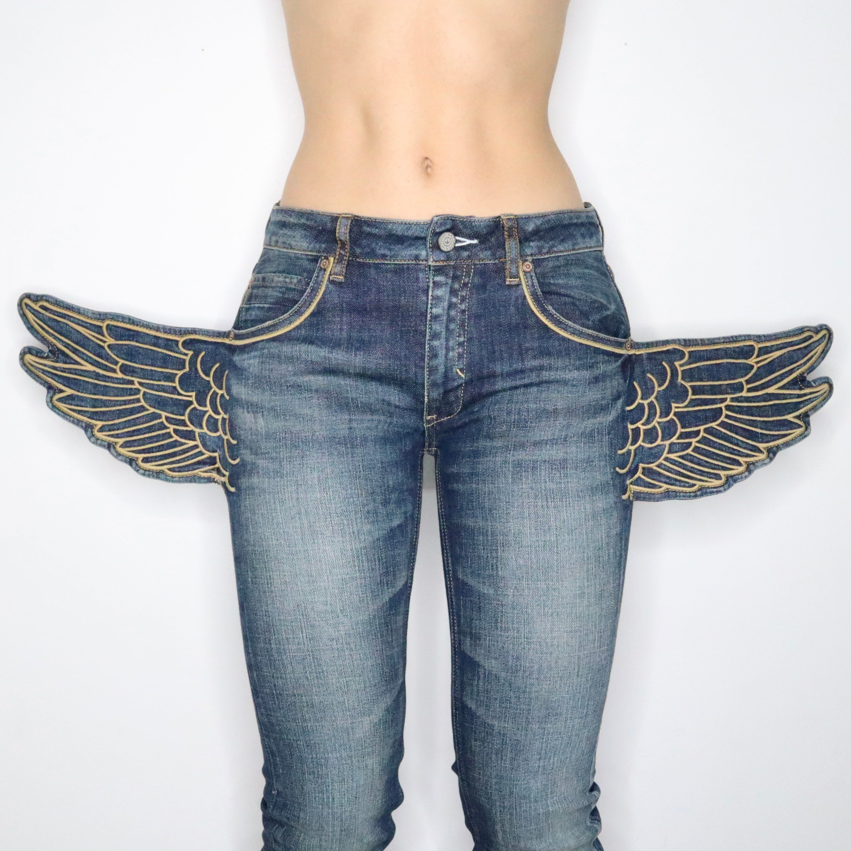 ADIDAS X JEREMY SCOTT Angel Wing Jeans (S) - Imber Vintage