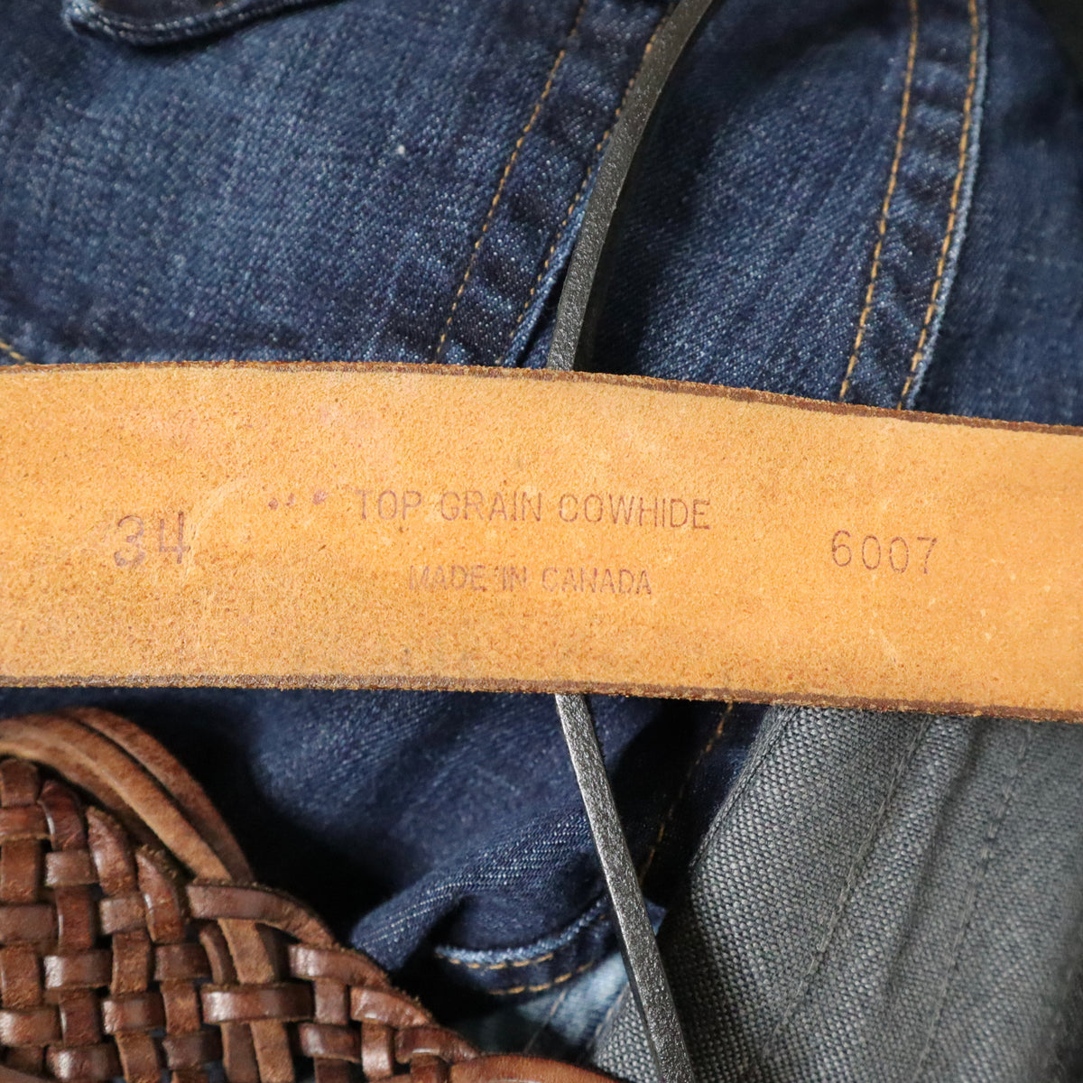 90s Western Leather Belt (M/L) - Imber Vintage