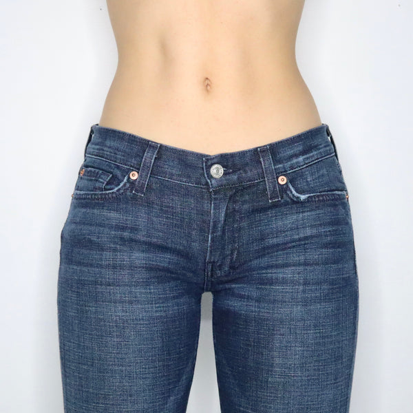 Y2K 7 FOR ALL MANKIND Low Rise Flare Jeans (S/M) - Imber Vintage