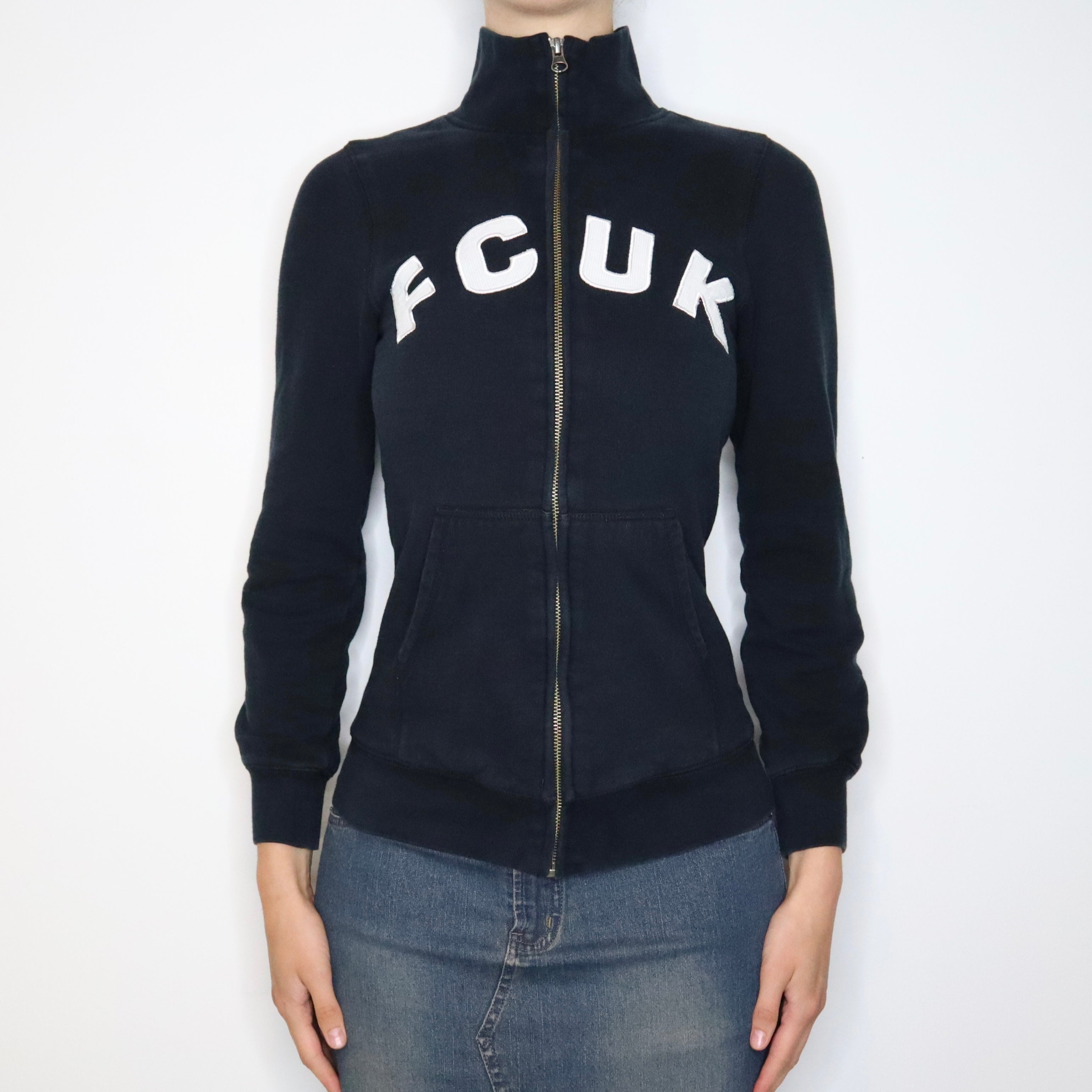 French Connection Logo Zip Up (XS-S) - Imber Vintage