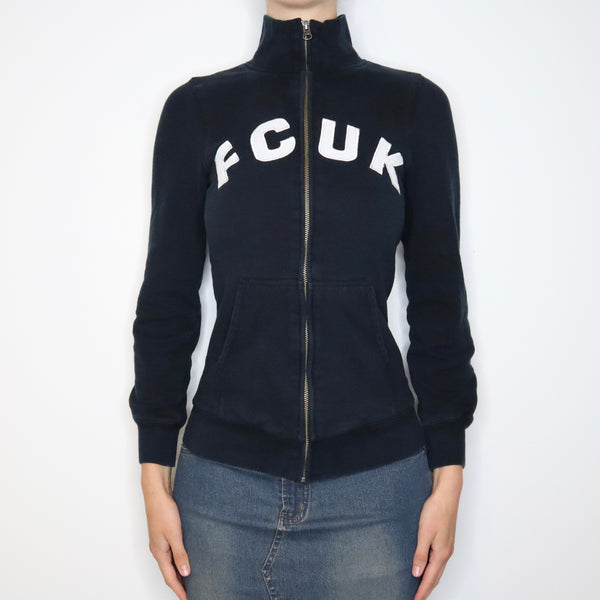 French Connection Logo Zip Up (XS-S) - Imber Vintage