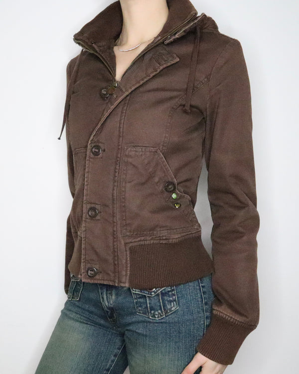 Brown Cargo Jacket (Small) - Imber Vintage