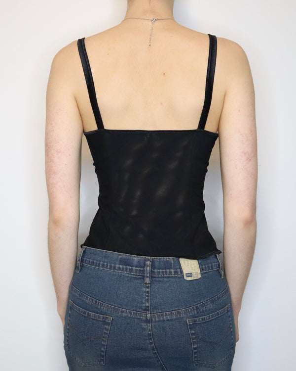 Black Velvet Corset (Medium) - Imber Vintage