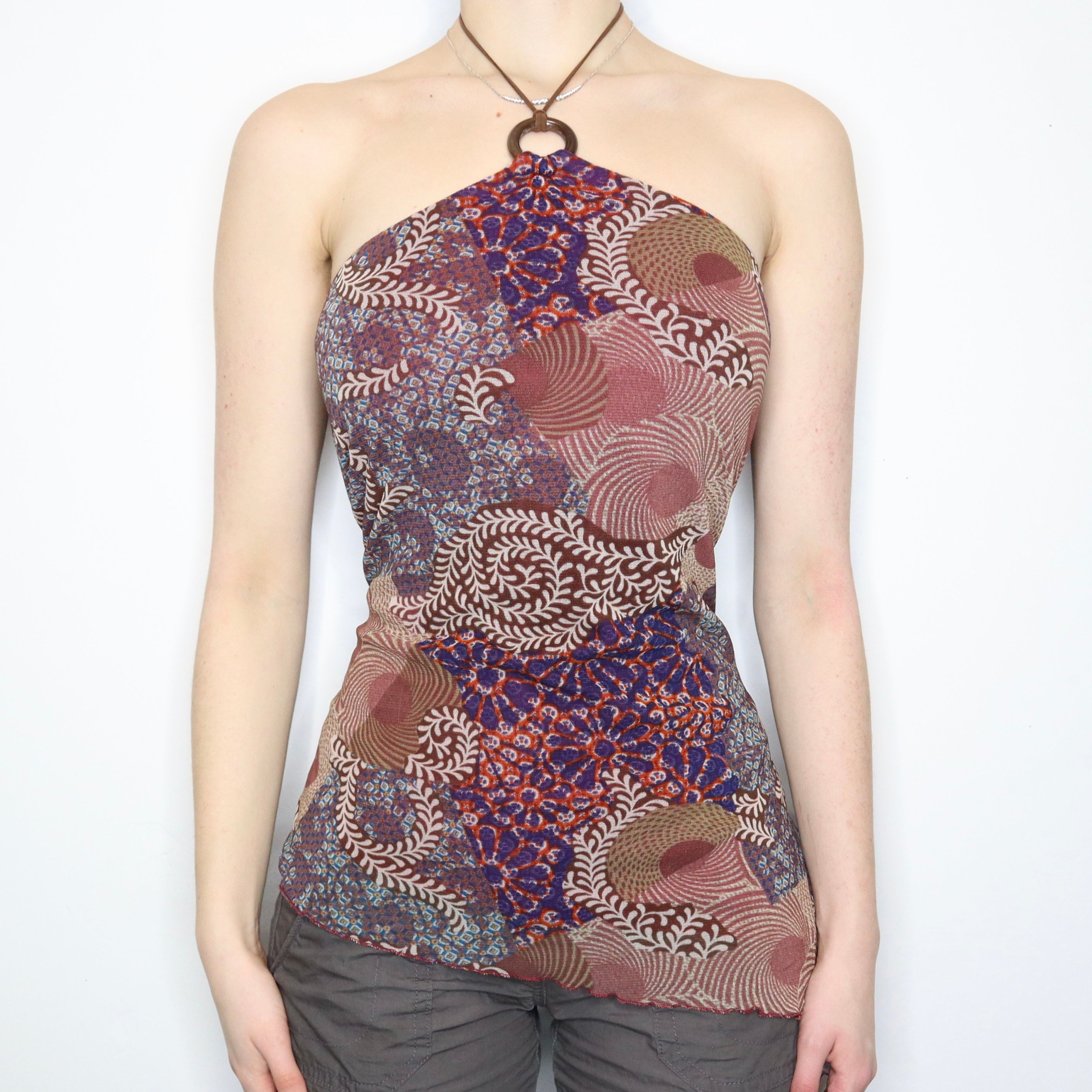 Mesh O-Ring Halter Top - Imber Vintage